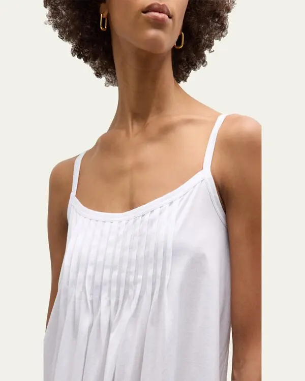 Hanro Julia Short Scoop-neck Pintuck Pajama Set - White
