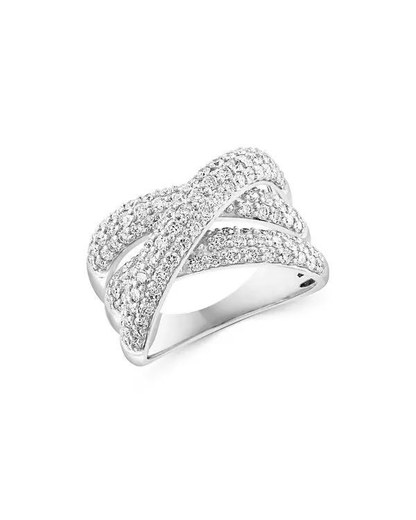 Bloomingdale'S Diamond Crossover Ring, 1.70 Tcw - White