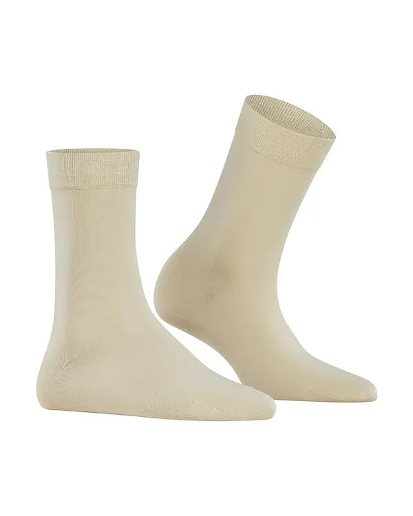 Falke Cotton Touch Crew Socks - Cream