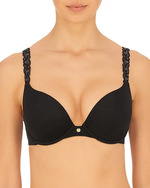 Natori Pure Luxe Push-up Underwire Bra - Black