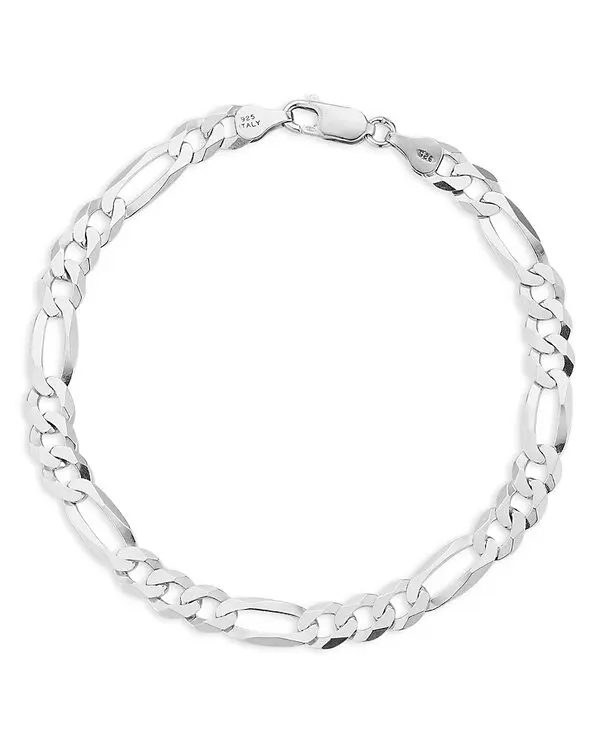MILANESI AND CO Sterling 7mm Figaro Chain Bracelet - Silver