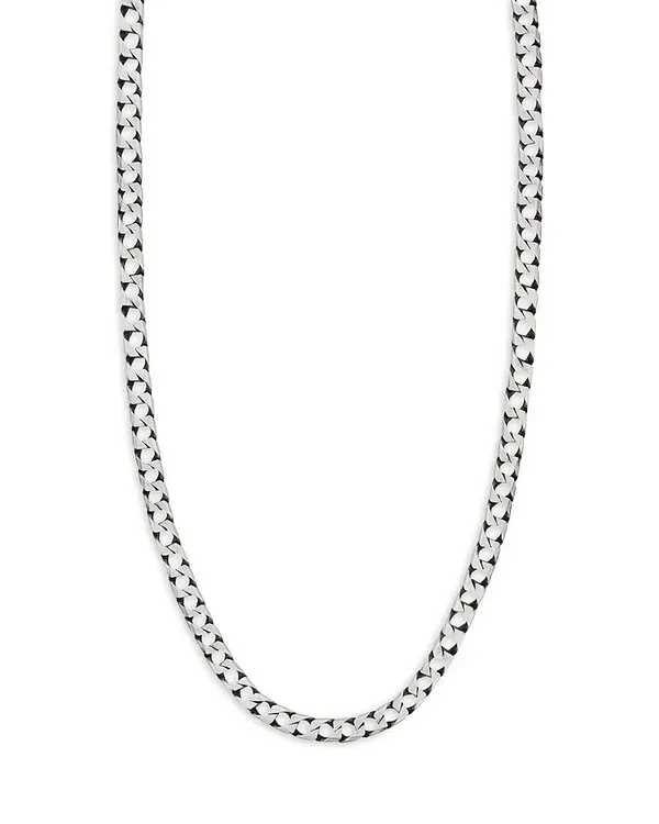 MILANESI AND CO Sterling Square Curb Chain Necklace - Silver