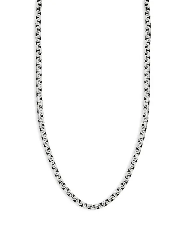MILANESI AND CO Sterling Oxidized Box Chain Necklace - Silver