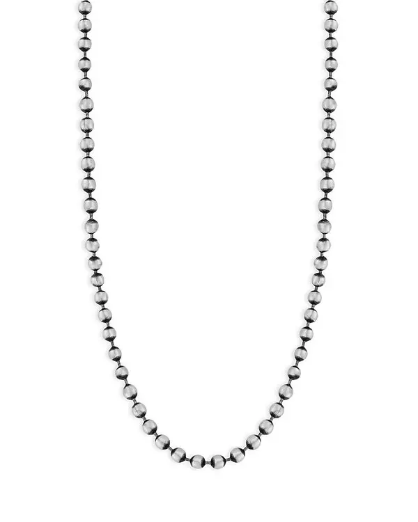 MILANESI AND CO Oxidized Ball Chain Necklace - Silver