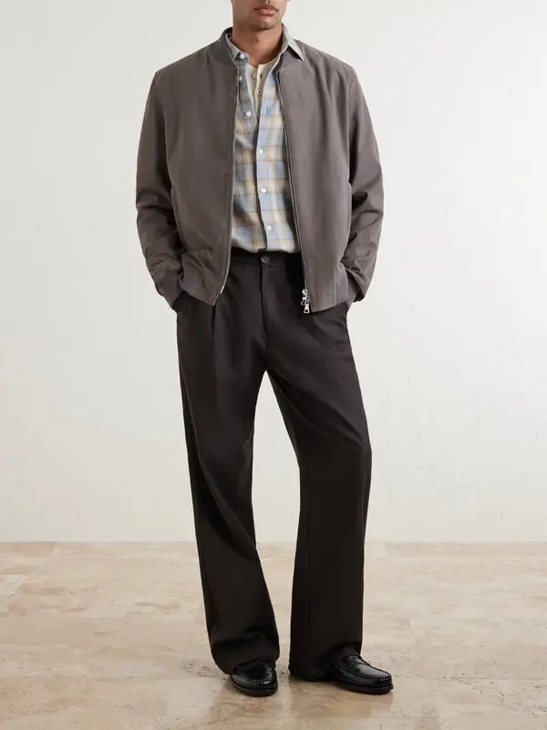 Mr P. Suede Bomber Jacket - Gray