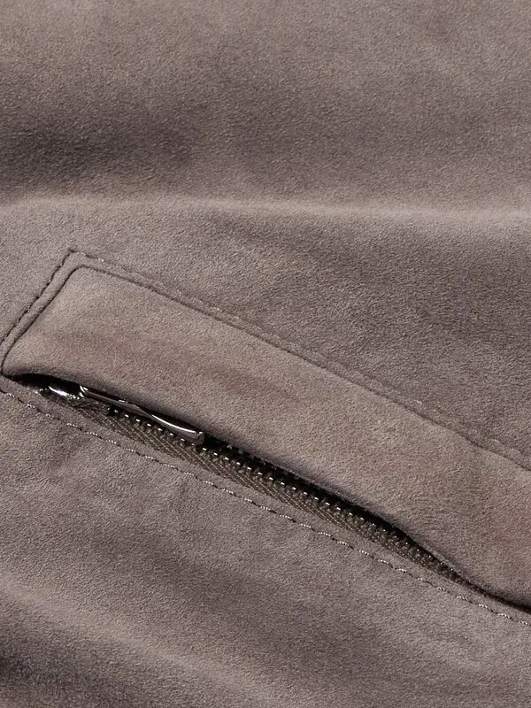 Mr P. Suede Bomber Jacket - Gray