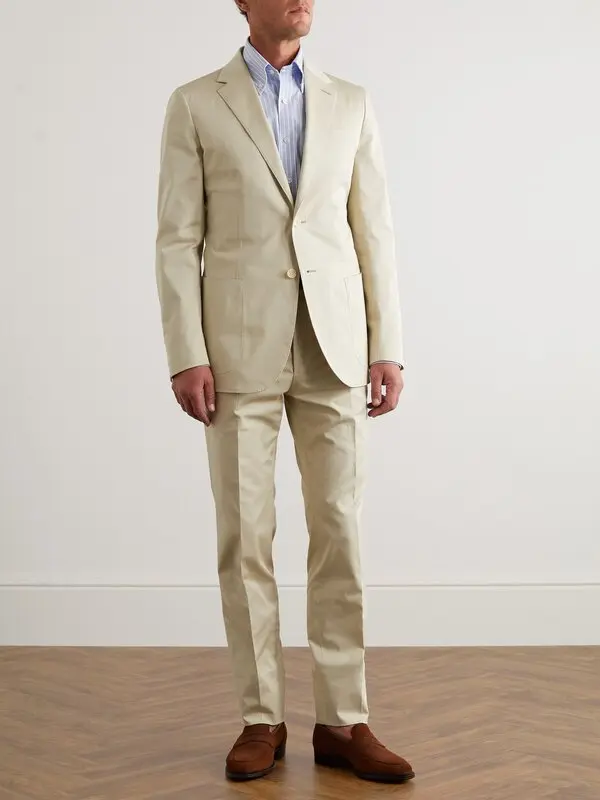 Kingsman Cotton-blend Twill Suit Jacket - Neutrals