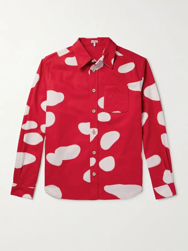 Loewe Logo-debossed Printed Cotton-twill Shirt