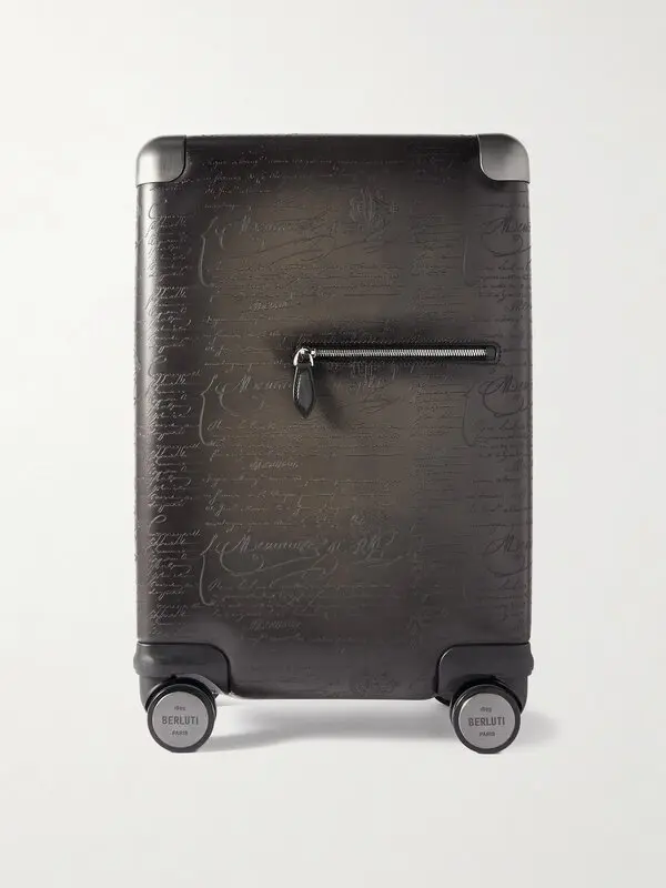 Berluti Formula 1005 Scritto Venezia Leather Suitcase - Black