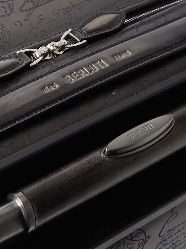 Berluti Formula 1005 Scritto Venezia Leather Suitcase - Black