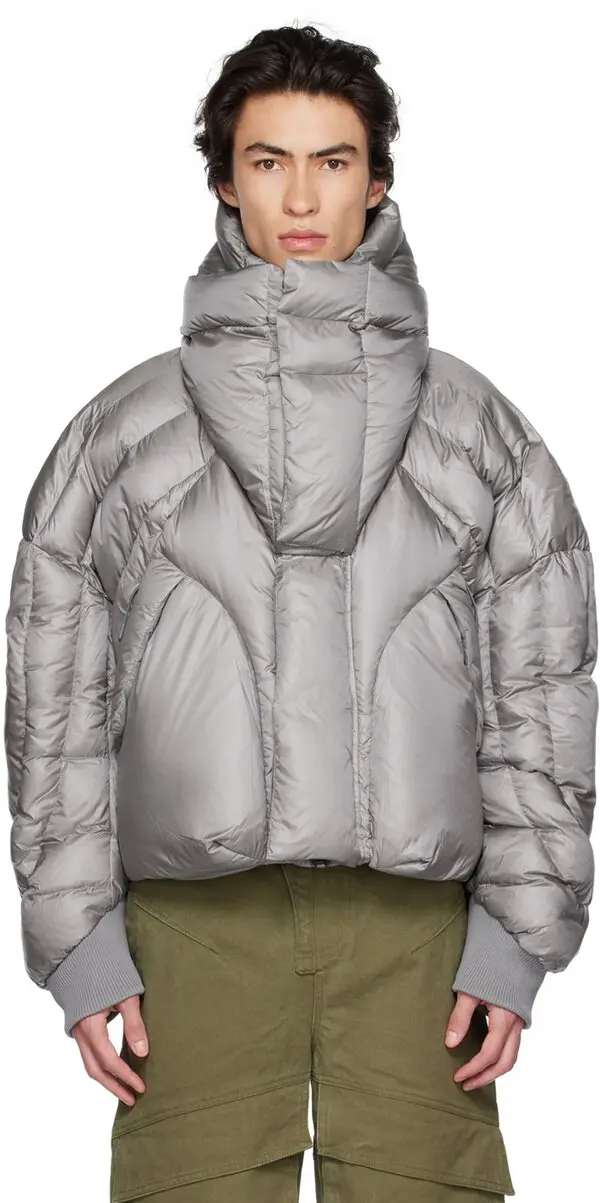 【完売品】エンタイアスタジオentire studios xm puffer Entire Studios Exclusive Xm Down Jacket In Tin - 55% Off