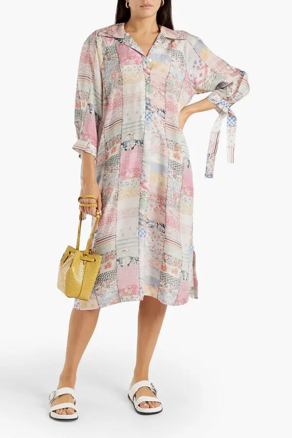 raquel allegra shirt dress Raquel Allegra // Green Tie Dye T-Shirt Maxi Dress  VSP Consignment