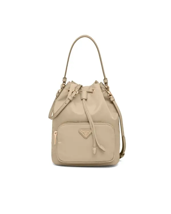 Prada Duet Re-nylon Bucket Bag - Neutral
