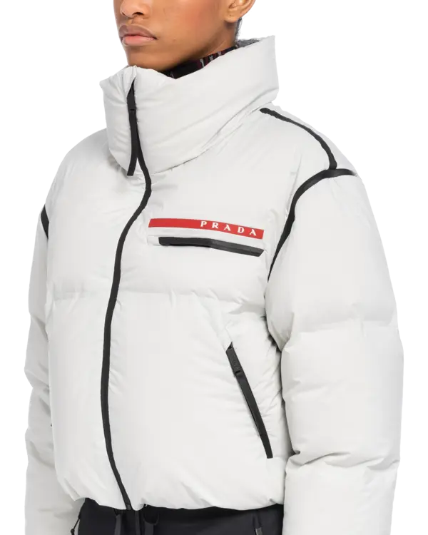 Prada Light Re-Nylon Down Jacket - Chalk/Grey | Editorialist