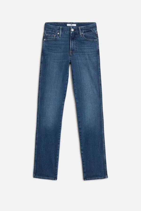 7 For All Mankind Slim Illusion Kimmie Straight Leg Jeans - Denim
