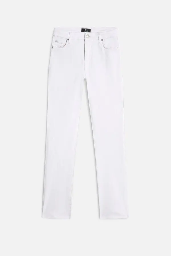 7 For All Mankind Slim Illusion Kimmie Straight In Luxe - White