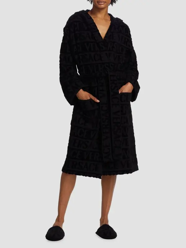 Versace Repeat Logo Cotton Robe