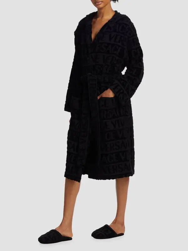 Versace Repeat Logo Cotton Robe