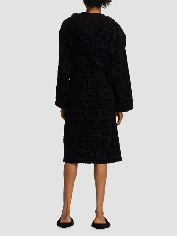 Versace Repeat Logo Cotton Robe