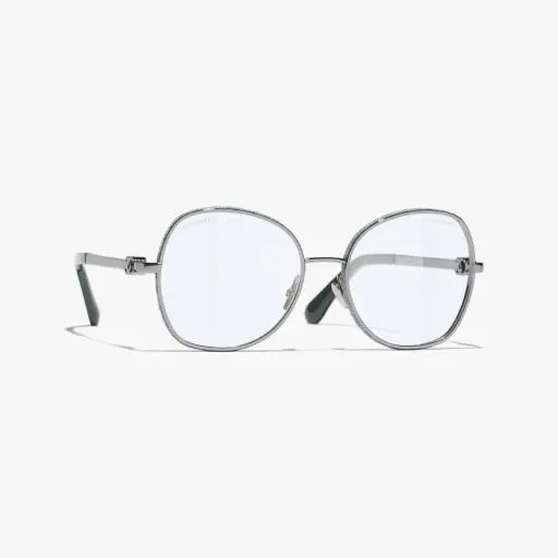 Chanel Round Eyeglasses - Dark Silver