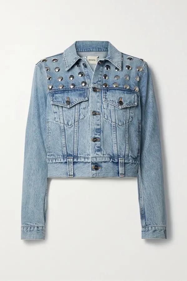 Khaite Rizzo Studded Denim Jacket