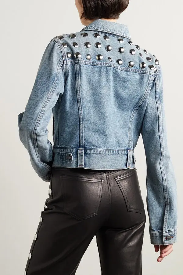 Khaite Rizzo Studded Denim Jacket