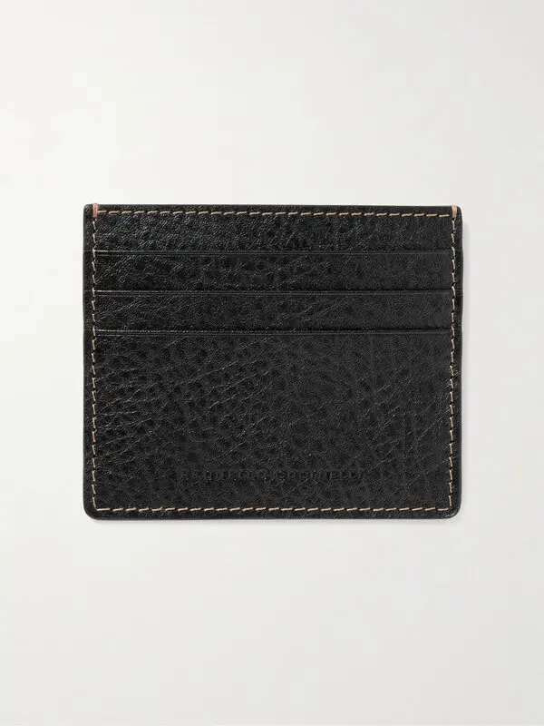 Brunello Cucinelli Full-grain Leather Cardholder - Black