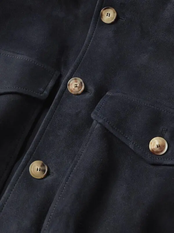 Brunello Cucinelli Suede Bomber Jacket