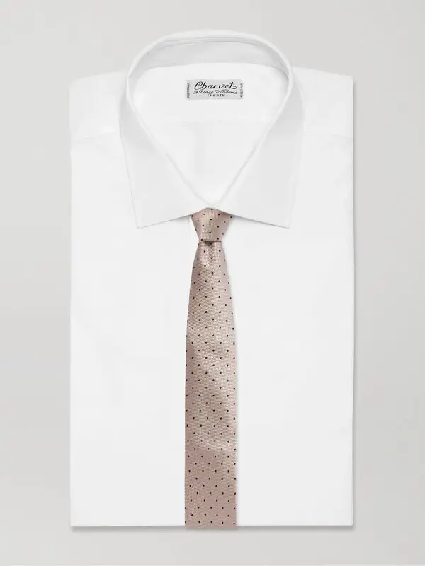Brunello Cucinelli Polka-dot Silk-jacquard Tie