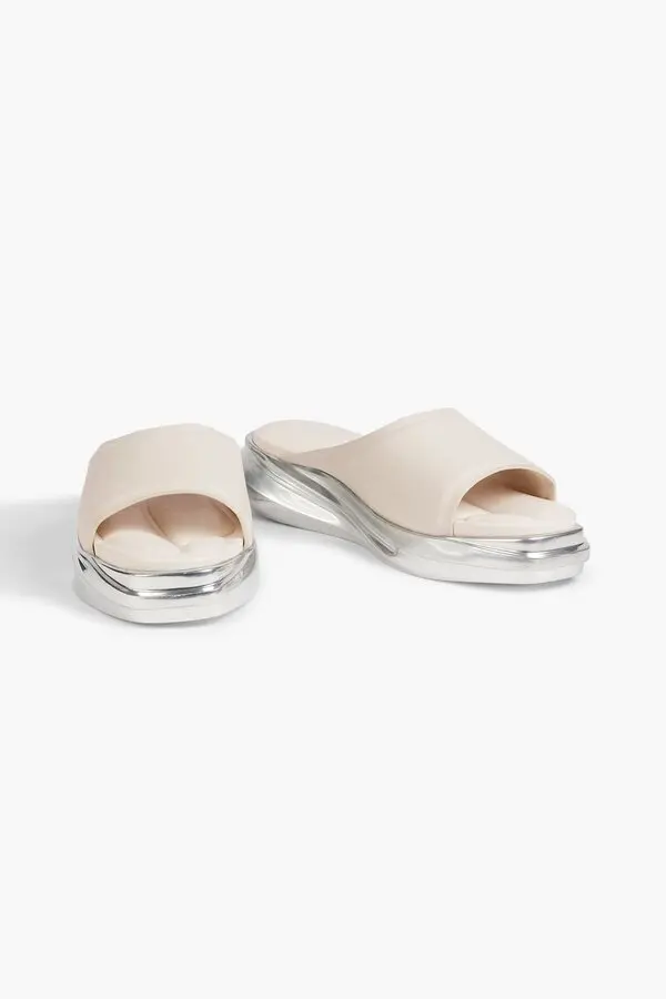 1017 Alyx 9SM Mono Slide in White Leather 1017 alyx 9sm mono - Gem main image 4
