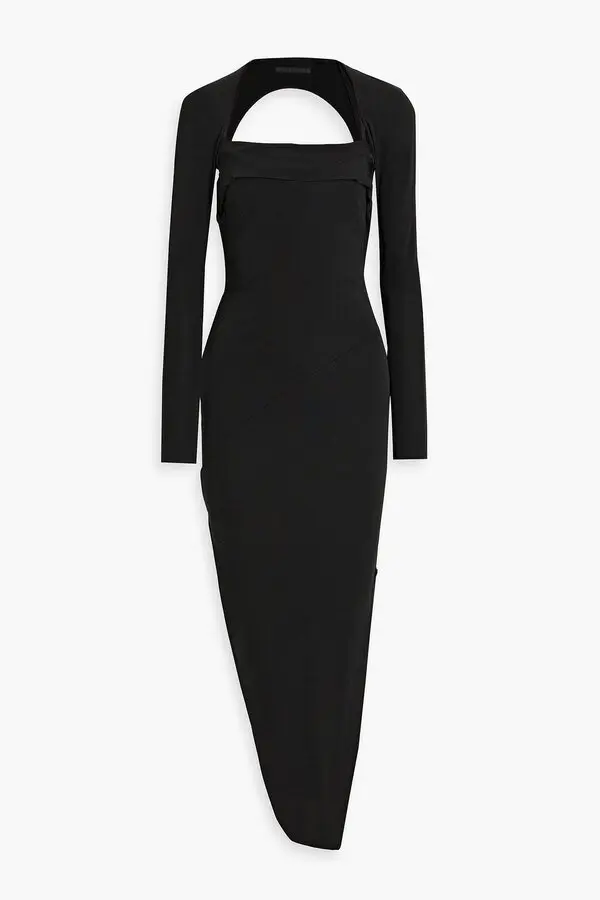 Helmut Lang Cutout Jersey Midi Dress