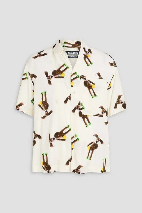 Jacquemus Printed Mousseline Shirt - Ecru