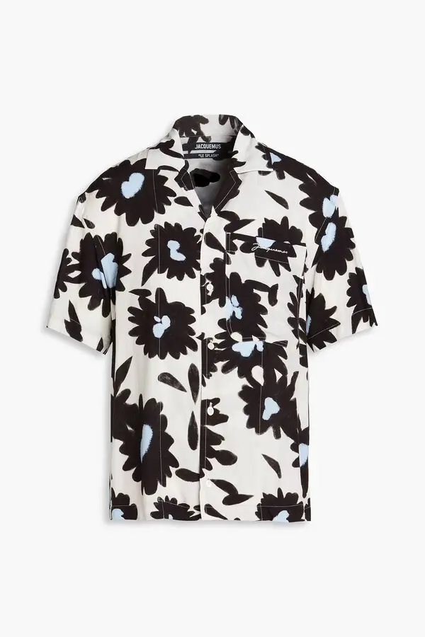 Jacquemus Jean Floralprint Crepe Shirt - Off-white