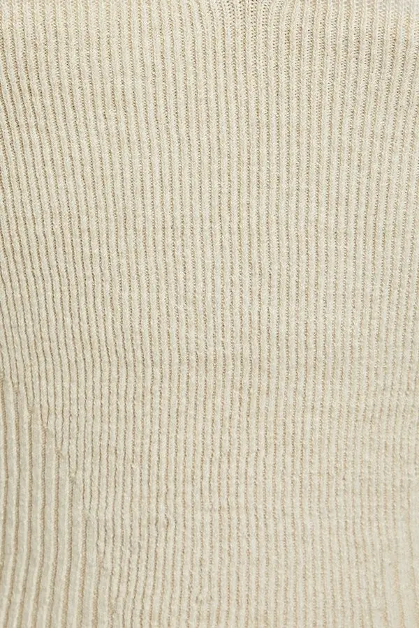 Jacquemus Marubia Ribbed Linen-blend Halterneck Top