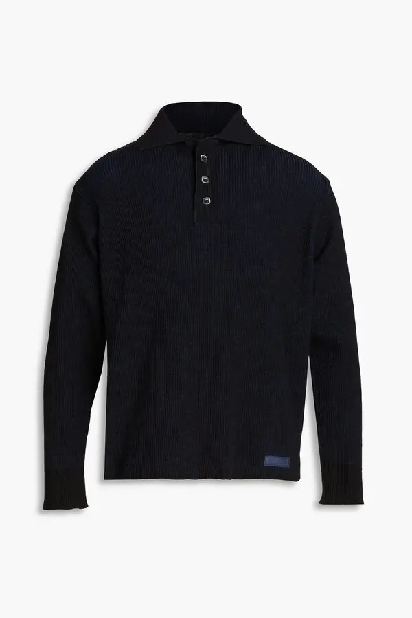 Jacquemus Teramo Ribbed Cottonblend Polo Sweater