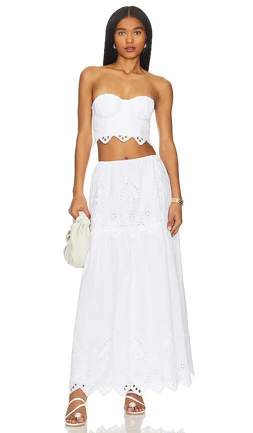 Lpa Francesca Eyelet Maxi Skirt