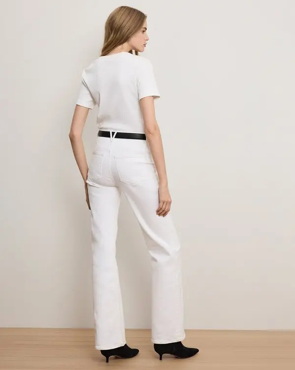 Veronica Beard Pruitt Ribbed T-shirt - White