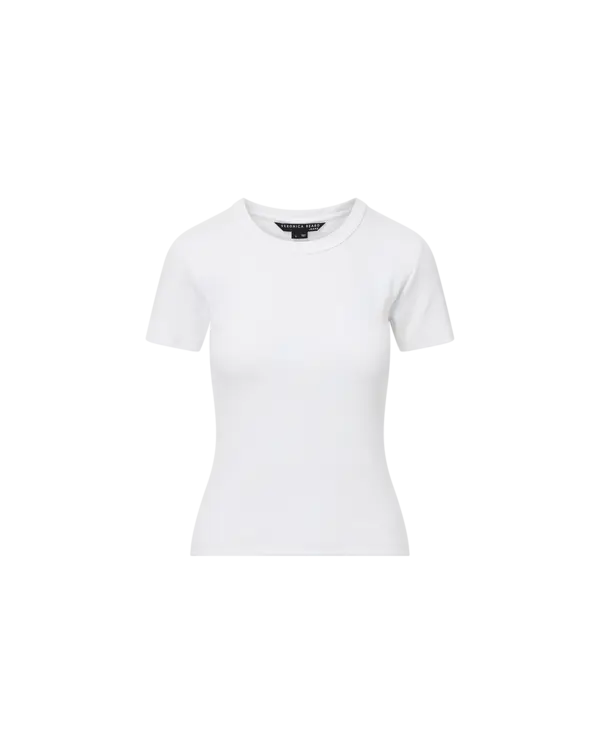 Veronica Beard Pruitt Ribbed T-shirt - White