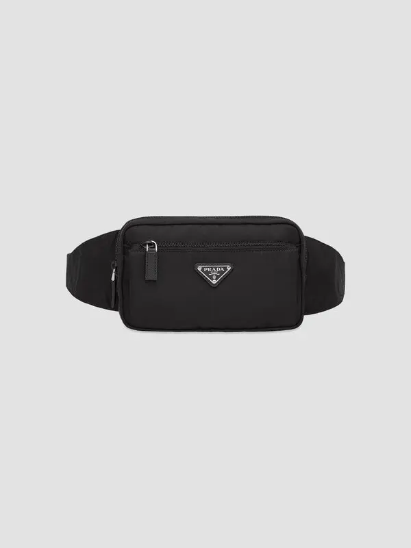 Prada Re-nylon And Saffiano Leather Belt Bag - Black