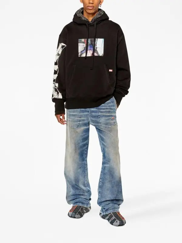 DIESEL® Cotton Graphic Hoodie