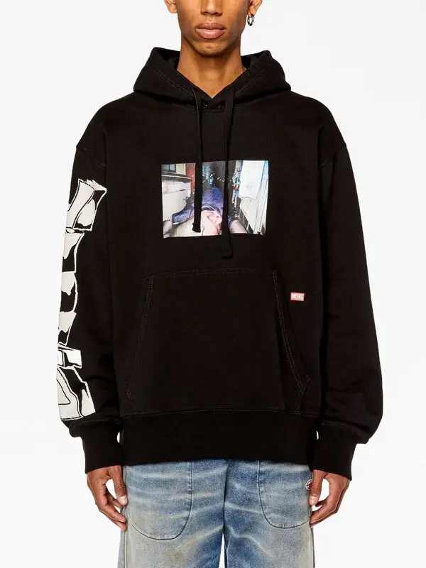 DIESEL® Cotton Graphic Hoodie