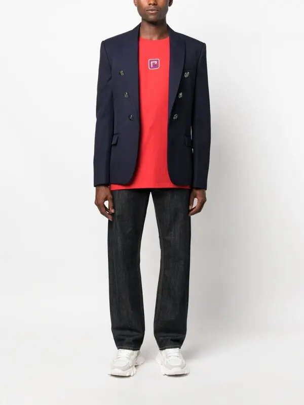 Balmain Embossed-button Double-breasted Blazer
