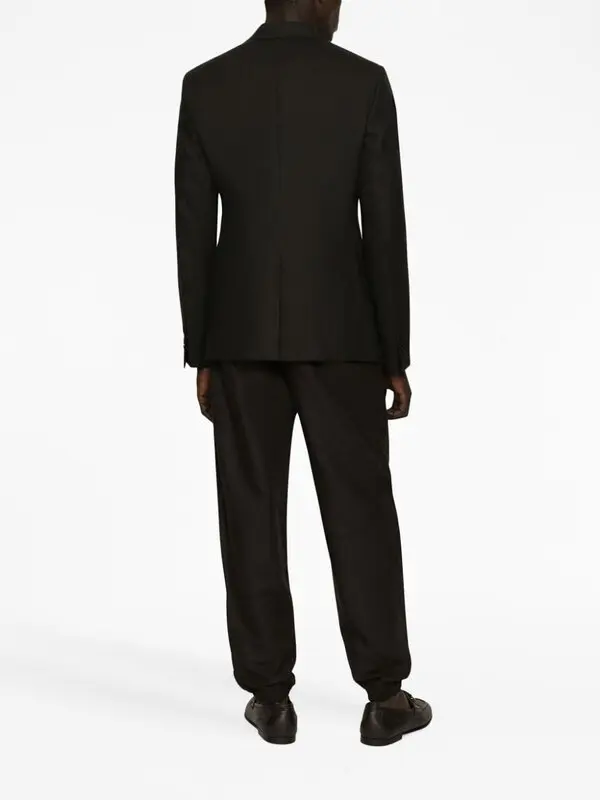 Dolce & Gabbana Single-breasted Linen Taormina Blazer - Black