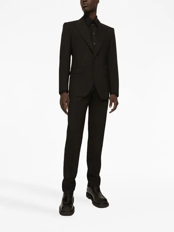 Dolce & Gabbana Motif-embroidered Cotton Shirt - Black