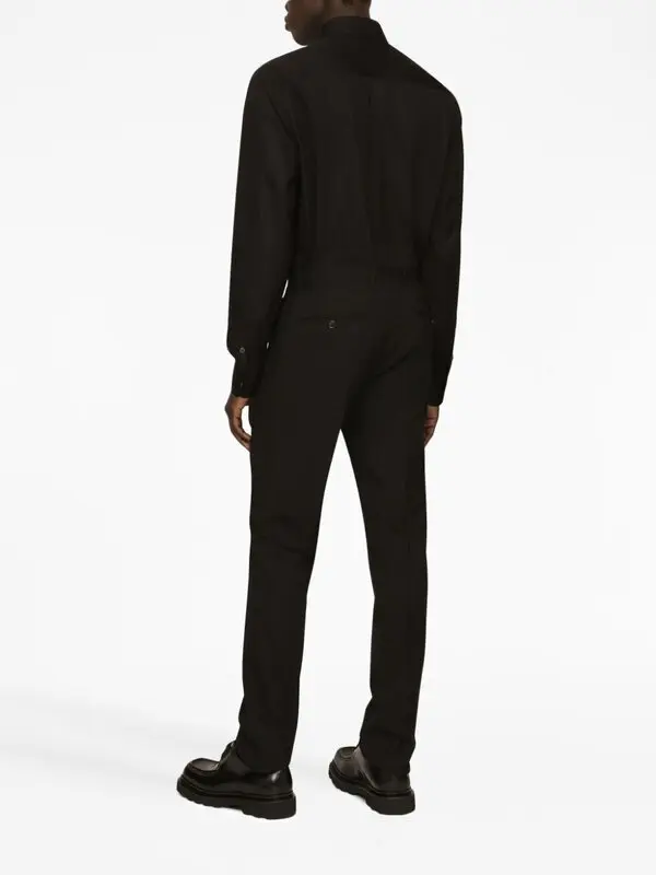 Dolce & Gabbana Motif-embroidered Cotton Shirt - Black
