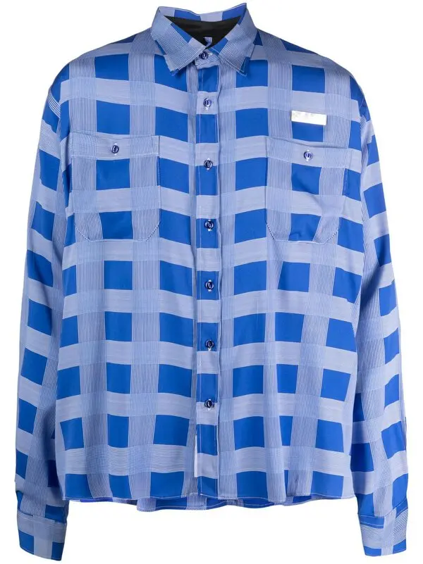 4SDESIGNS Plaid-check Pattern Shirt