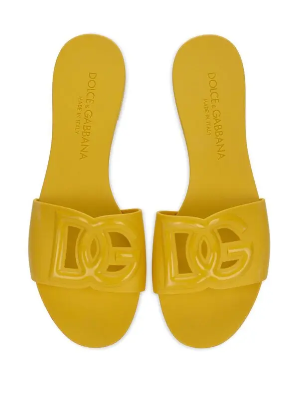 Dolce & Gabbana Dg Logo Slides - Yellow