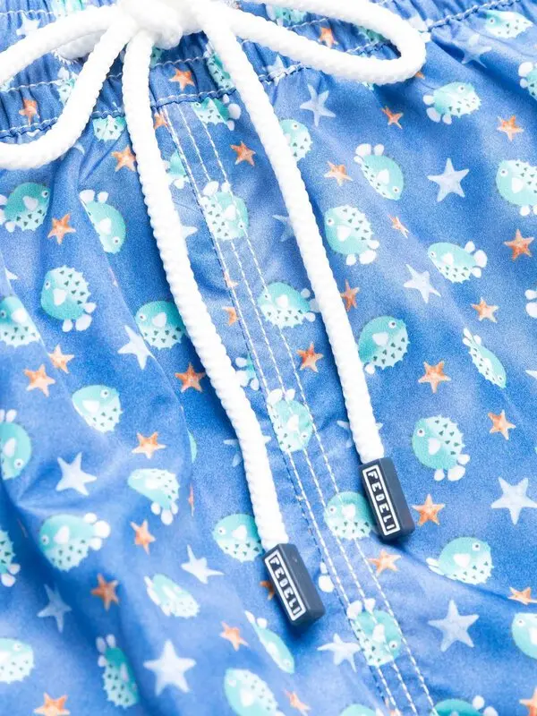 Fedeli Graphic Print Swim Shorts