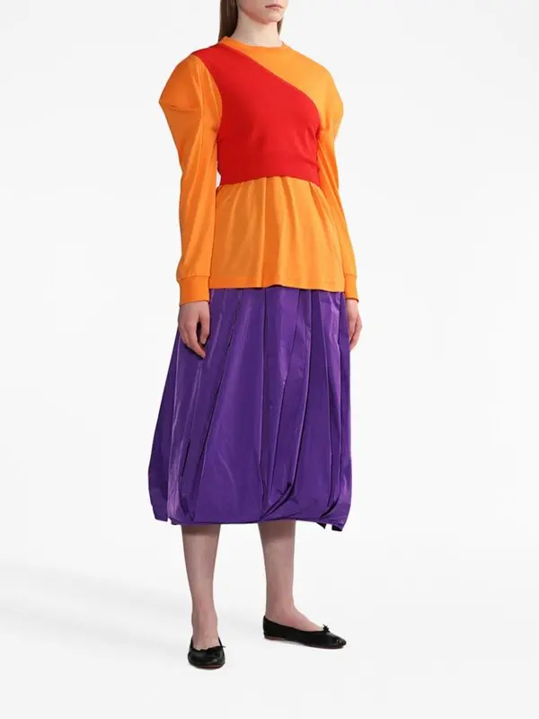 Enfold Asymmetric Blouse In Orange - 70% Off | Editorialist