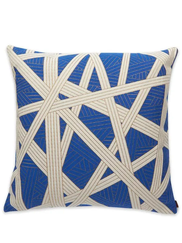 Missoni Nastri Geometric-print Cushion - Blue